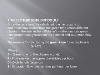 webster method of traffic signal design.pptx