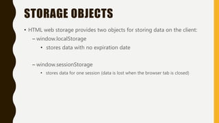HTML5 Web storage | PPT