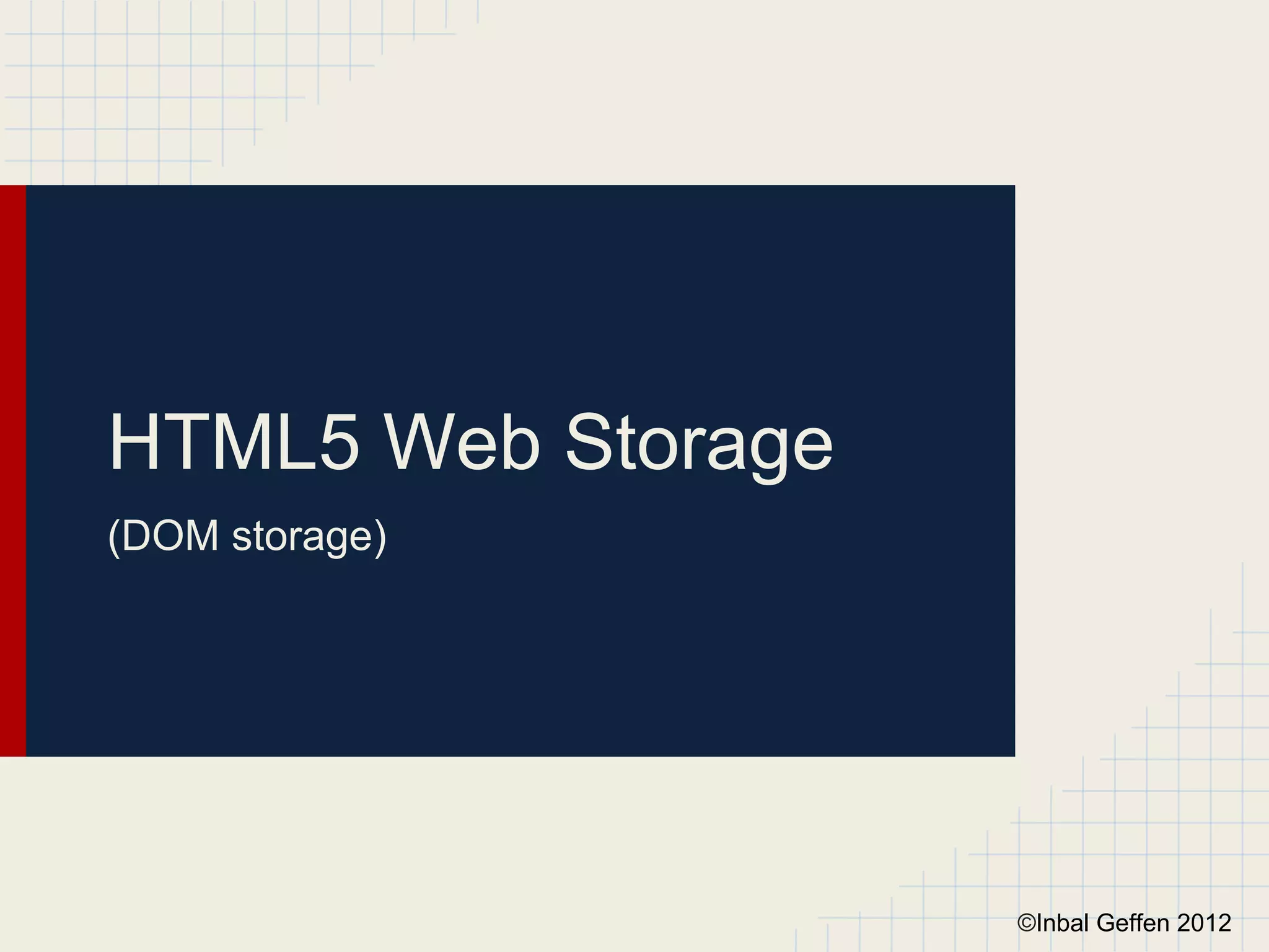 Web Storage & Web Workers | PPT