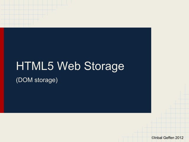 Web Storage & Web Workers | PPT