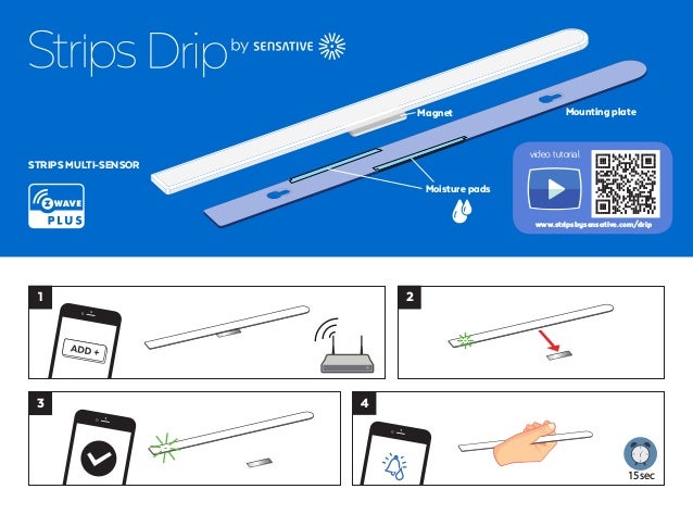 StripDrip- Water leak sensor- Z-Wave- Sensitive