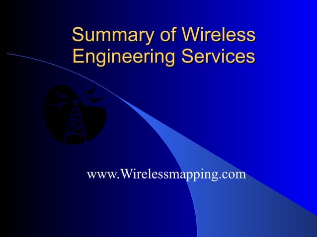 Summary Of Rf Services | PPT | Maps & Navigation