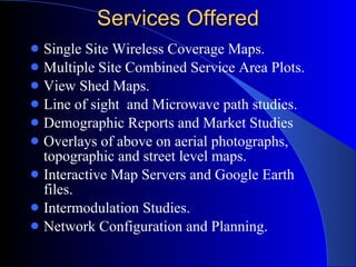 Summary Of Rf Services | PPT | Maps & Navigation