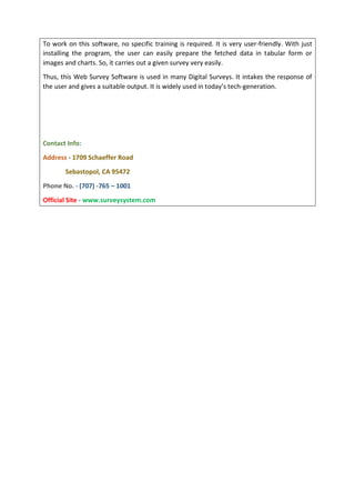 Web survey software | PDF | Computer Software and Applications | Computing