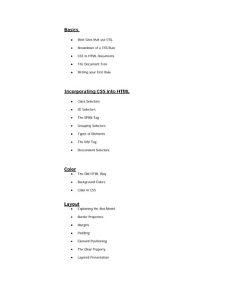 Web designing syllabus | PDF