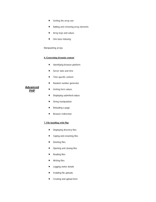 Web designing syllabus | PDF