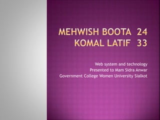 Web system and technology | PPT