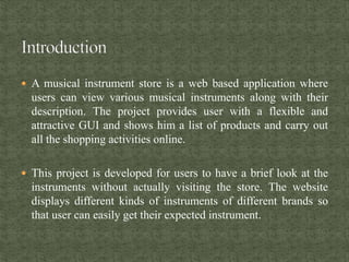 Musical Instrumental Management | PPTX