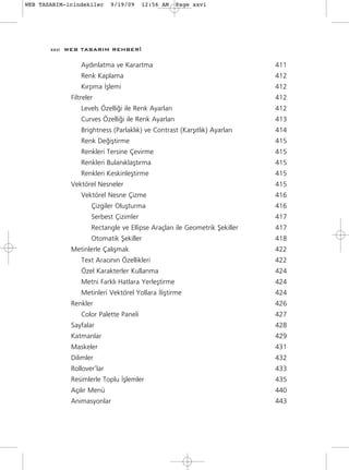 Web Tasarim Icindekiler | PDF