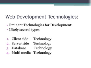 Web Development Technologies | PPTX