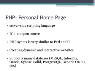 Web Development Technologies | PPTX