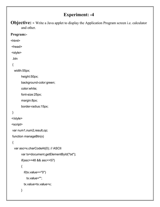 Web Technology Lab files with practical | PDF