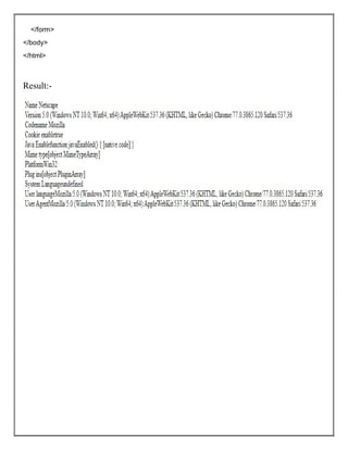 Web Technology Lab files with practical | PDF