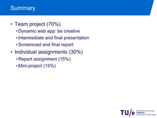 WebTech overview assignments | PPT