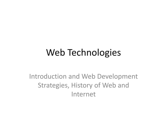 Webtech-ppt.pptx | Web Development | Internet
