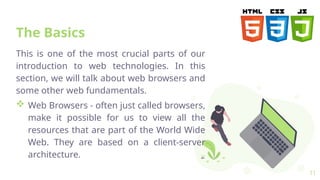 Introduction to Web Technologies Powerpoint | PPTX