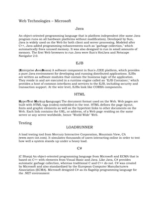 Web technologies | PDF