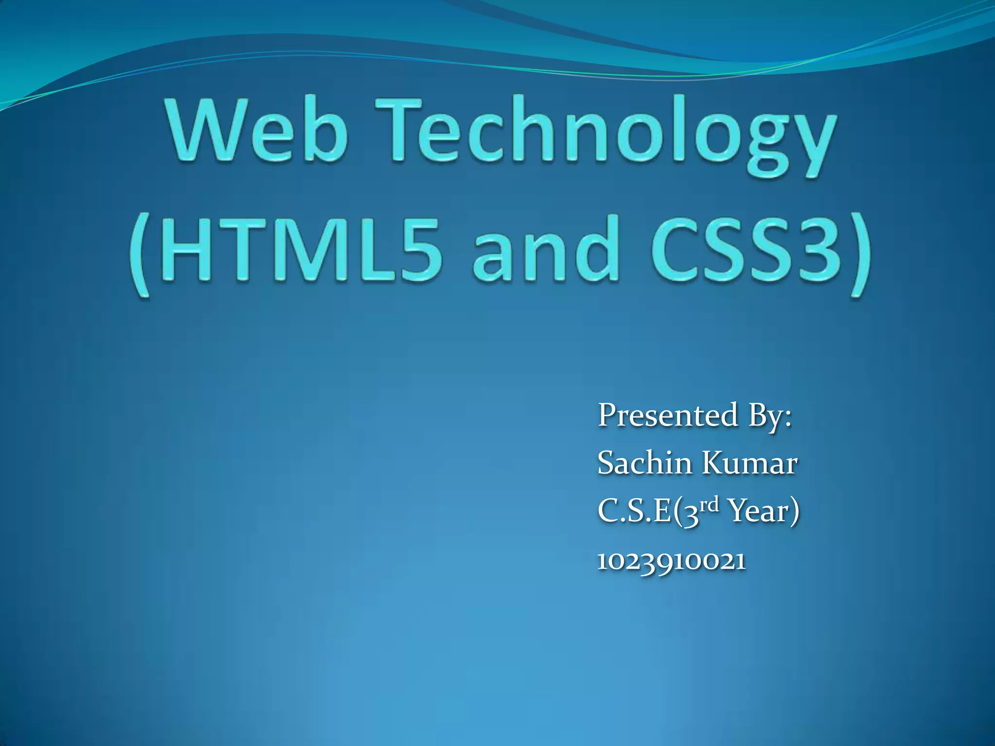 Web technology | PPT