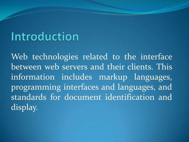Web technology | PPT