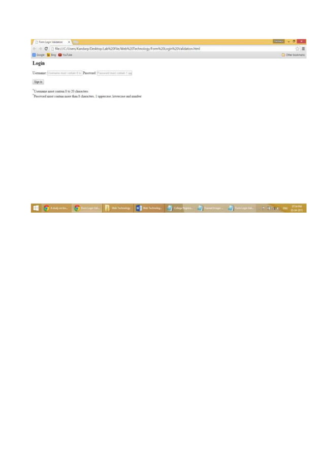 Web Technology Lab File | DOCX