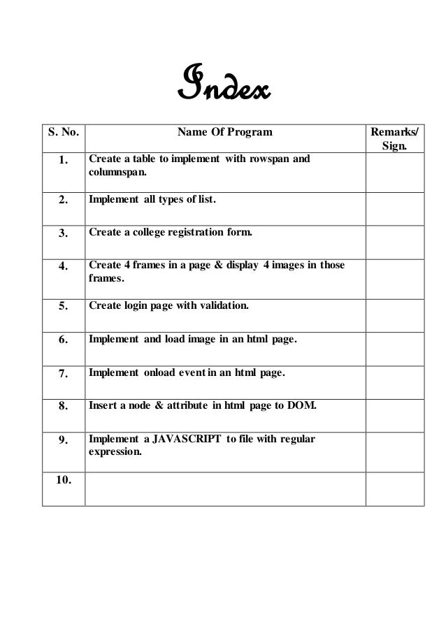 Web Technology Lab File