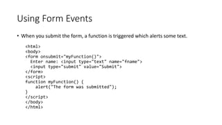 DHTML - Events & Buttons | PPTX