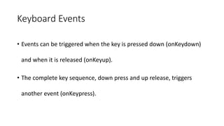 DHTML - Events & Buttons | PPTX