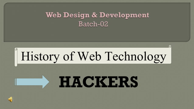 History of Web Technology | PPT