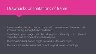 Frames and its components | PPT