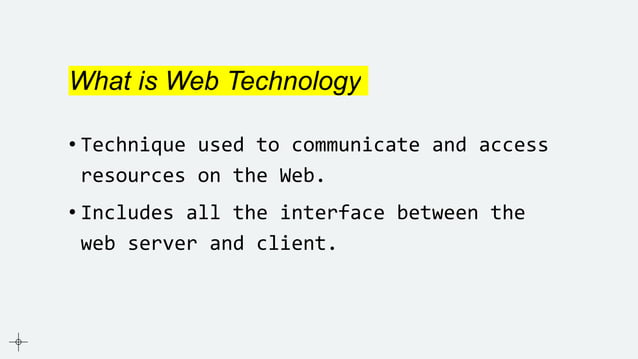 Web technology | PPT