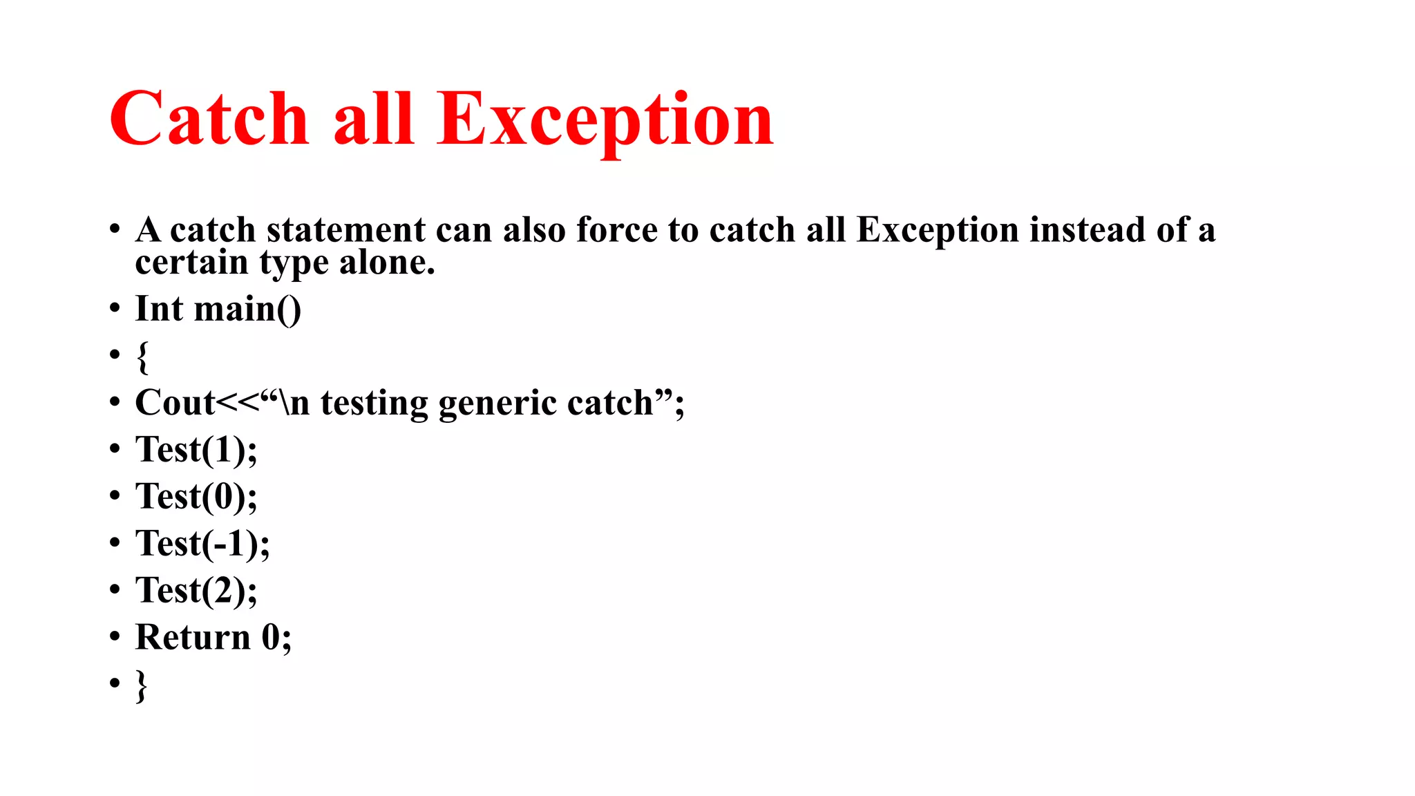 exception handling | PPT