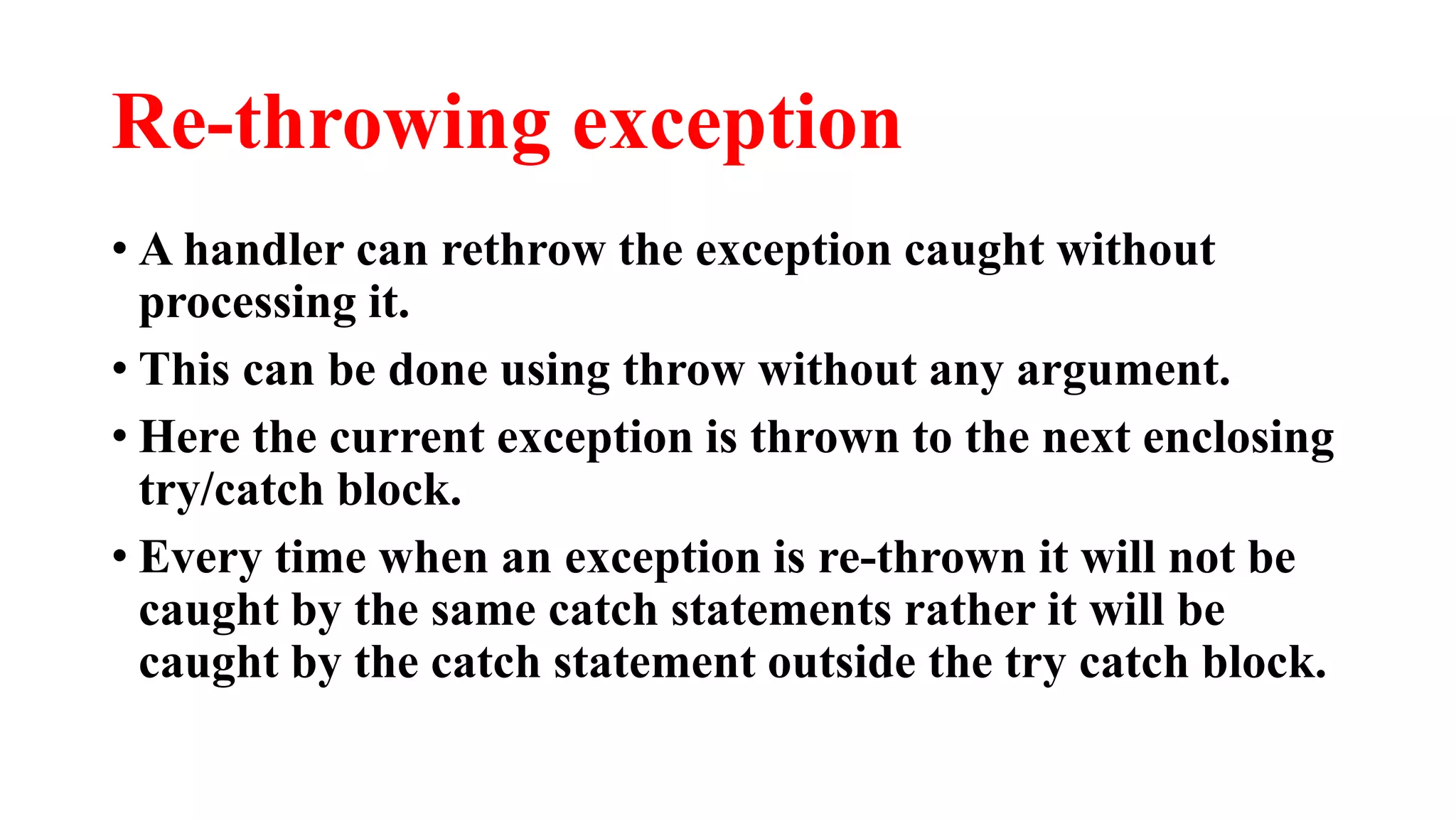 exception handling | PPT