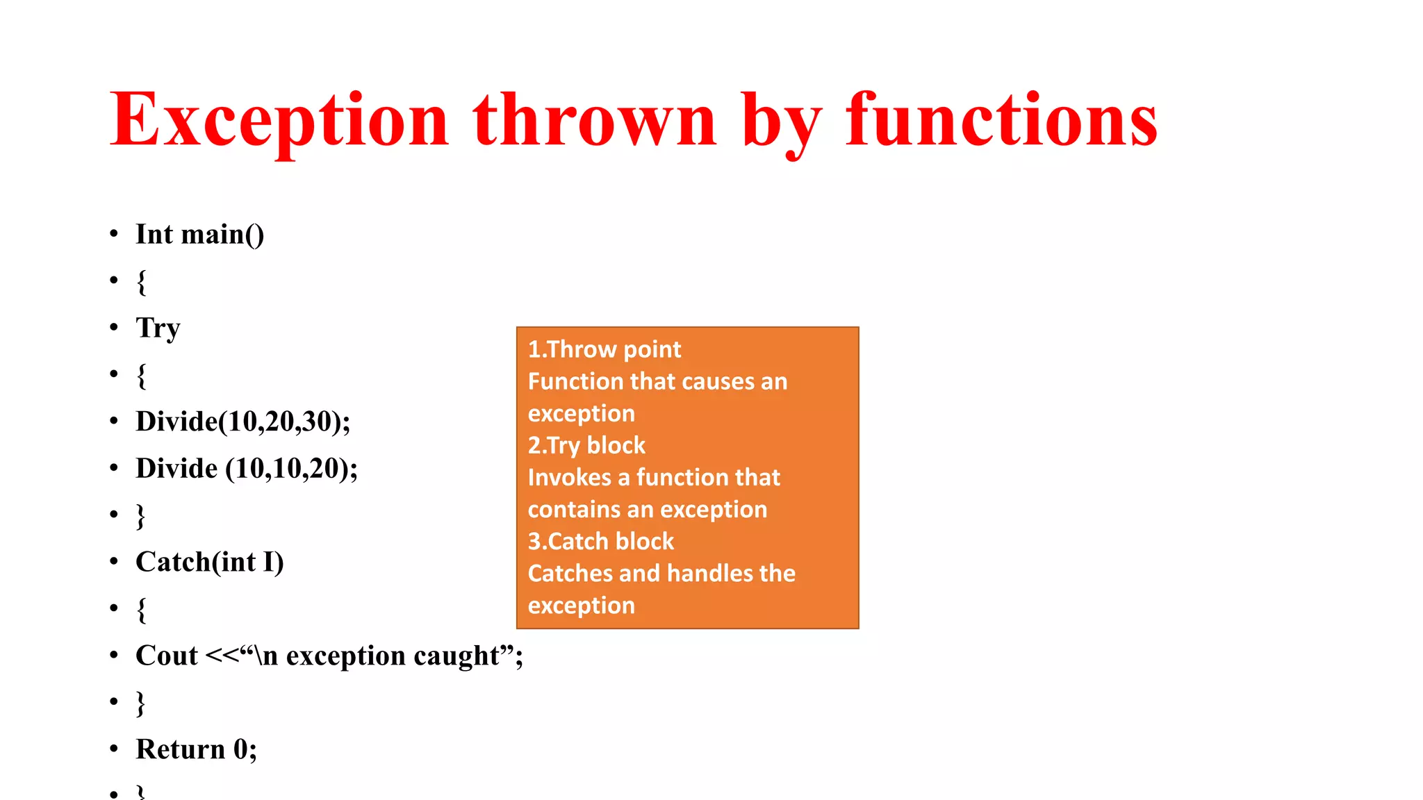 exception handling | PPT