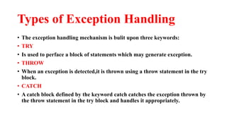 exception handling | PPT