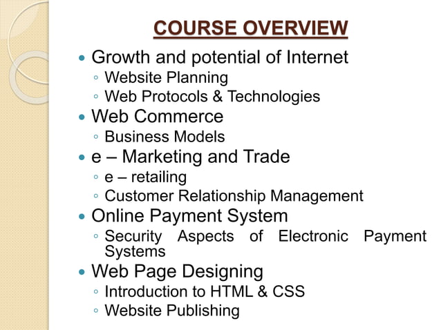 Web technology and e commerce ppt | PPTX