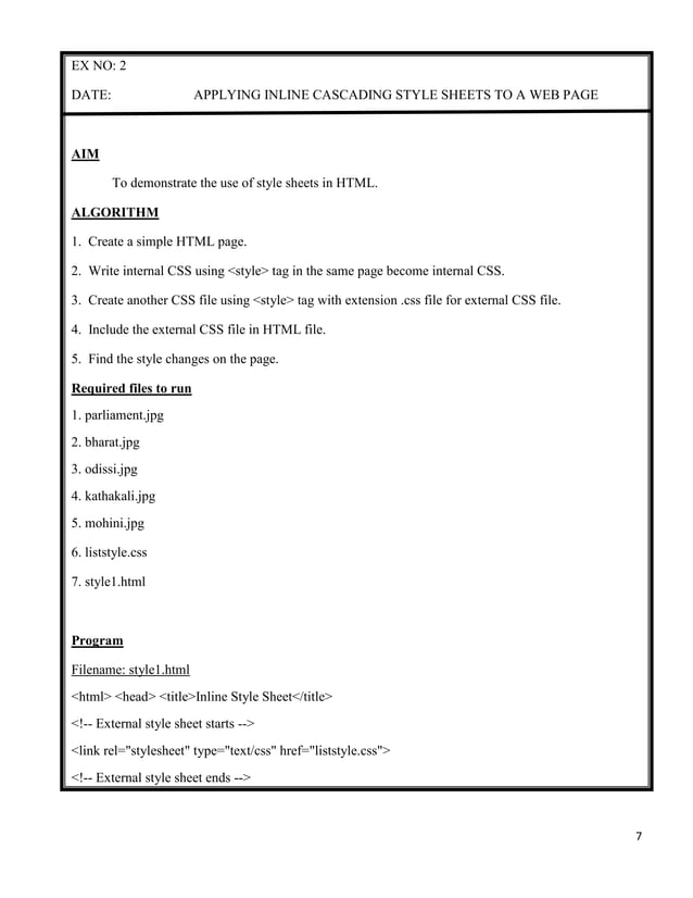 Web Technology Lab Manual