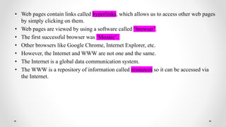 Web technology unit I - Part A | PPTX