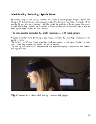 Mind Reading Computers Report | DOCX