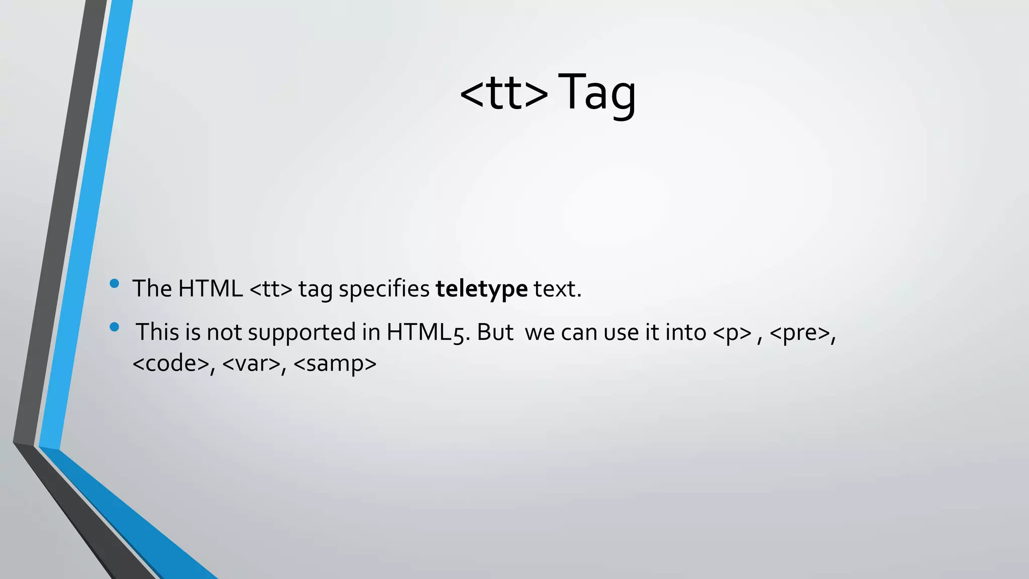 Web tech tag explanation | PPT