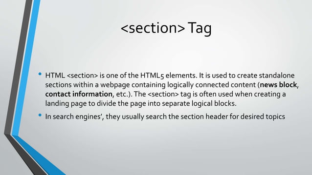 Web tech tag explanation | PPT