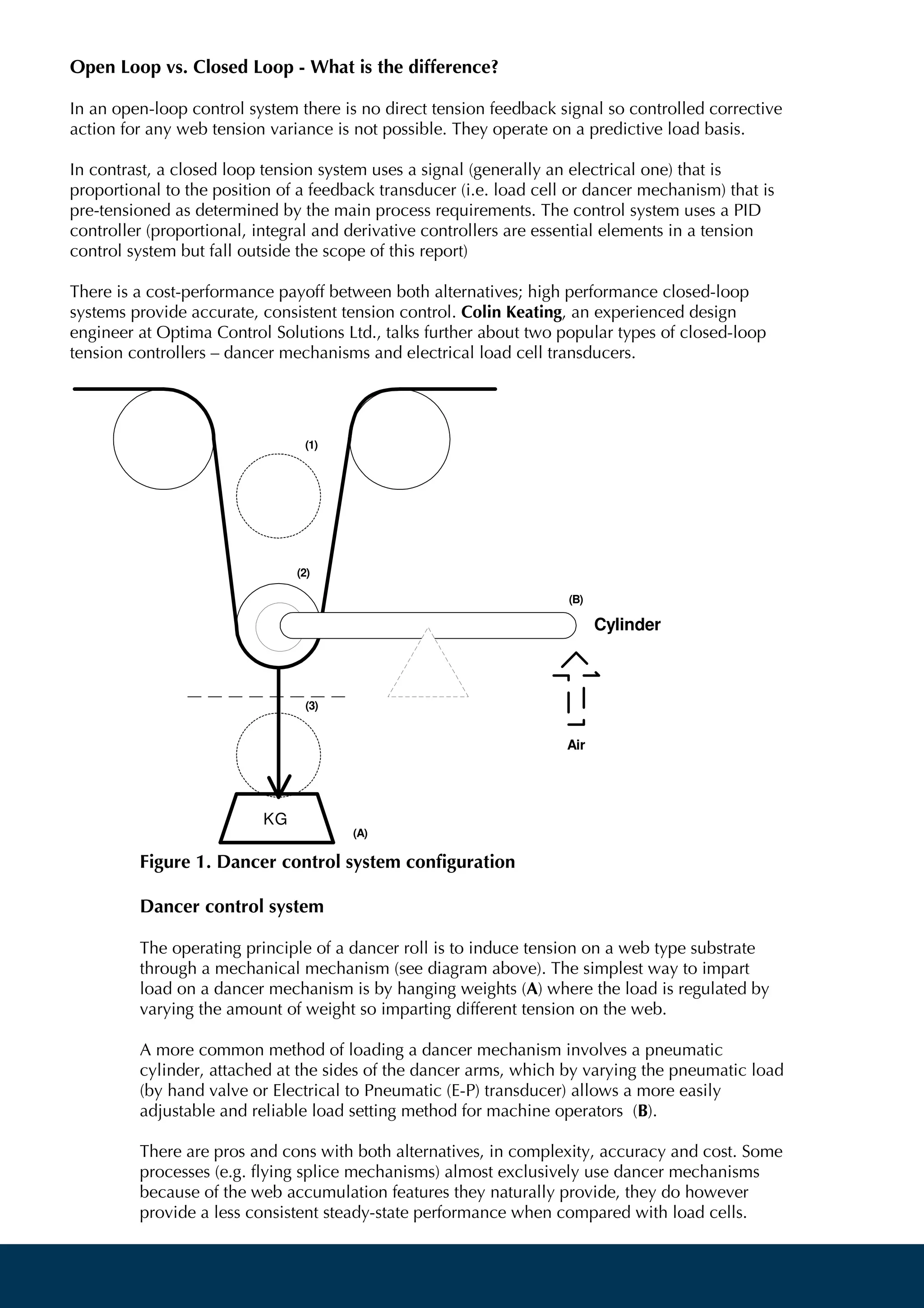 Web tension control - loadcells vs. dancer rollers | PDF