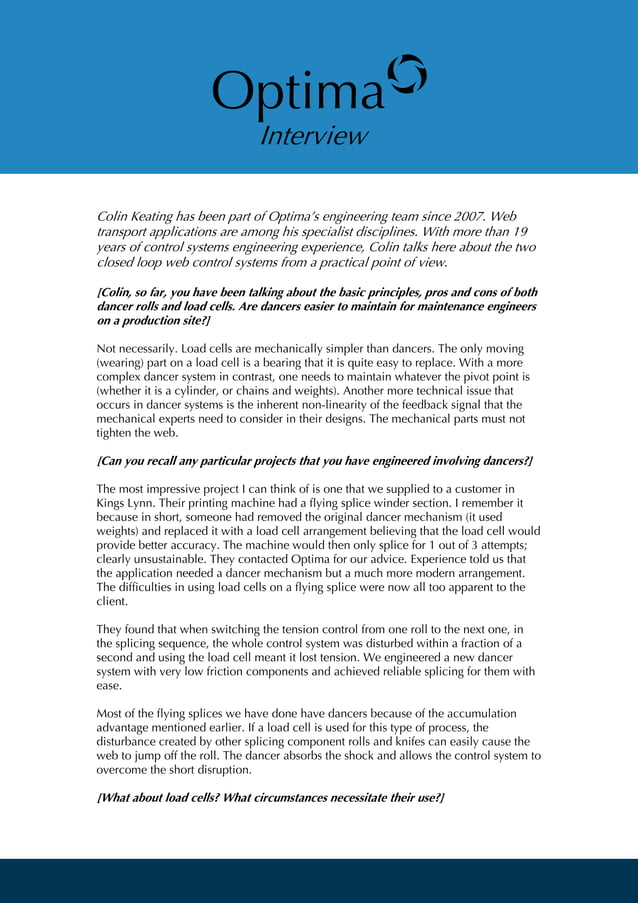 Web tension control - loadcells vs. dancer rollers | PDF | Web Development | Internet