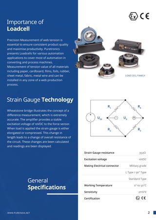Web Tension Load Cell | Puretronics Purely Global | PDF