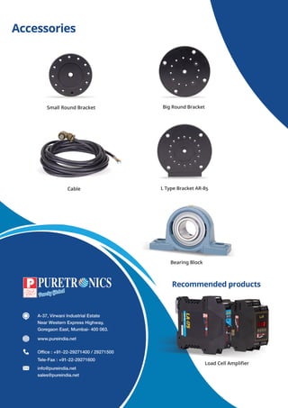 Web Tension Load Cell | Puretronics Purely Global | PDF