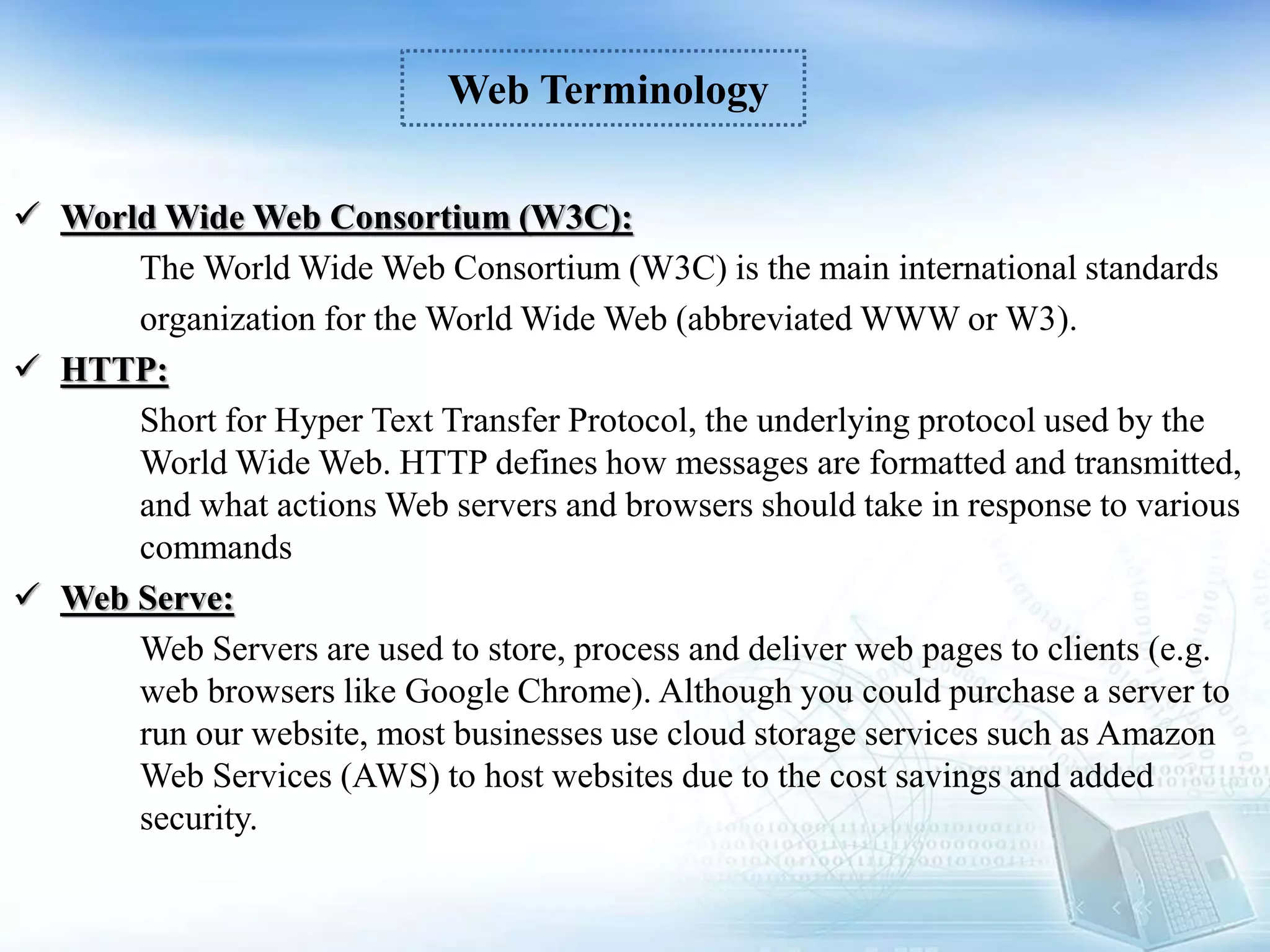 Web Terminology | PPTX