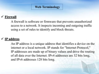 Web Terminology | PPTX