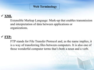 Web Terminology | PPTX | Email | Internet
