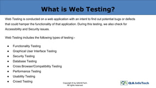 What is Web Testing? | PDF