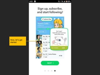 Webtoons User Onboarding App Product Teardown | PPTX