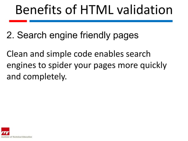 Web topic 11 importance of html validation | PPTX